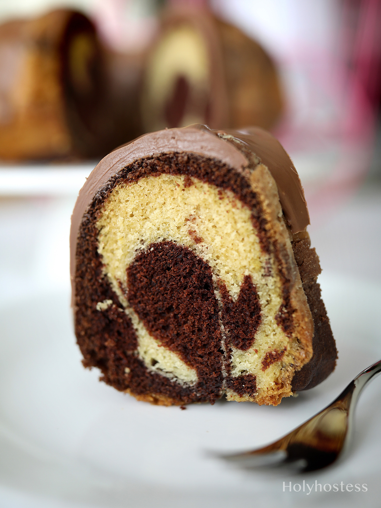 Torta Marmoleada de Limón y Chocolate Bundt Cake