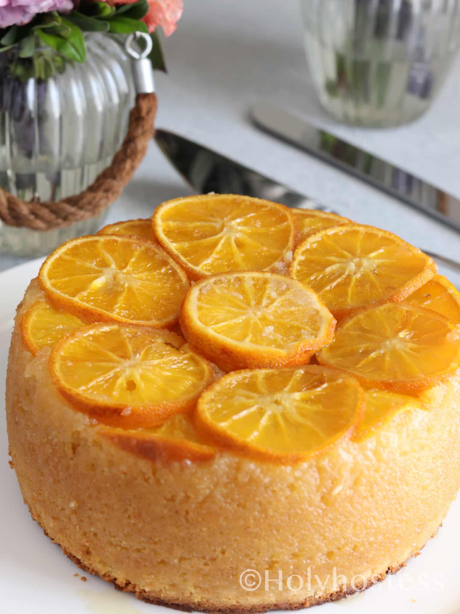 Pastel de Naranja y Almendras Volteado